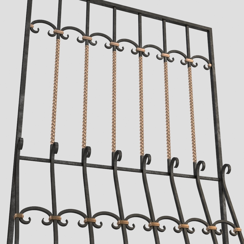 3d model windows bars