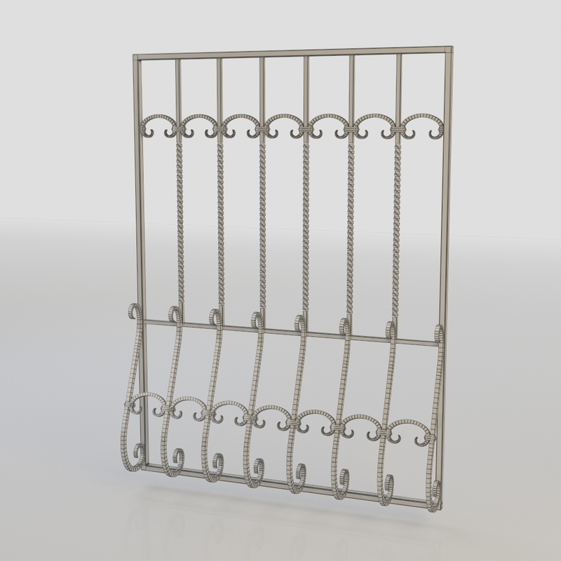 3d model windows bars