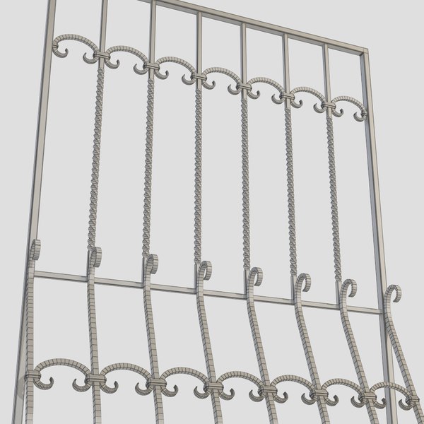 3d model windows bars