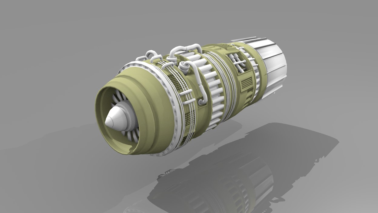 3d model turbine engine