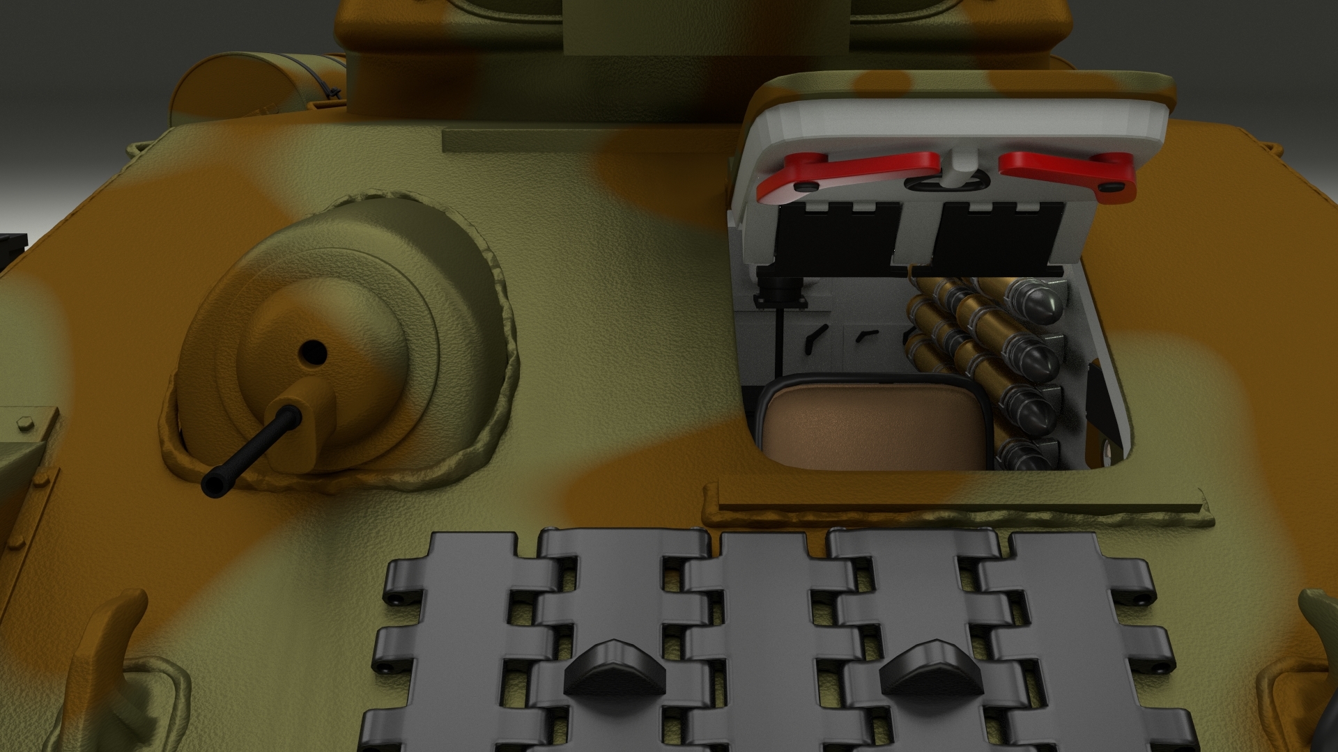 soviet t-34 76 interior 3d obj