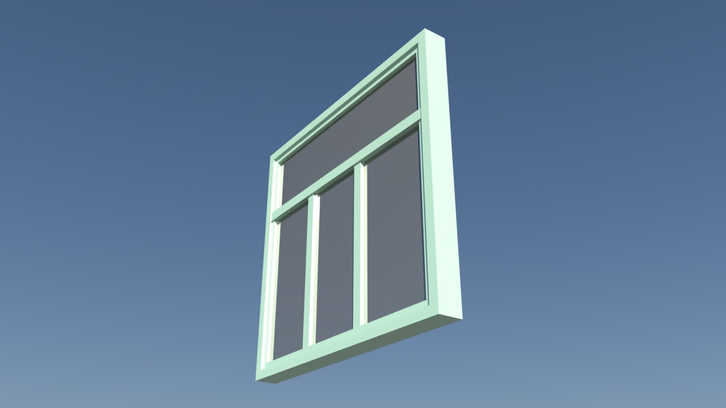 3d house window model