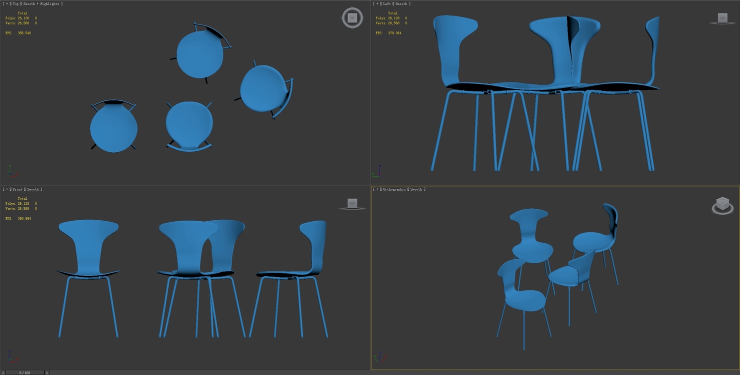 3d model munkegaard-chair