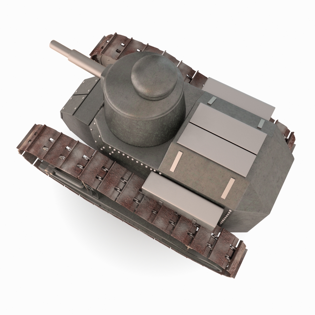 generic cartoon tank 3d model