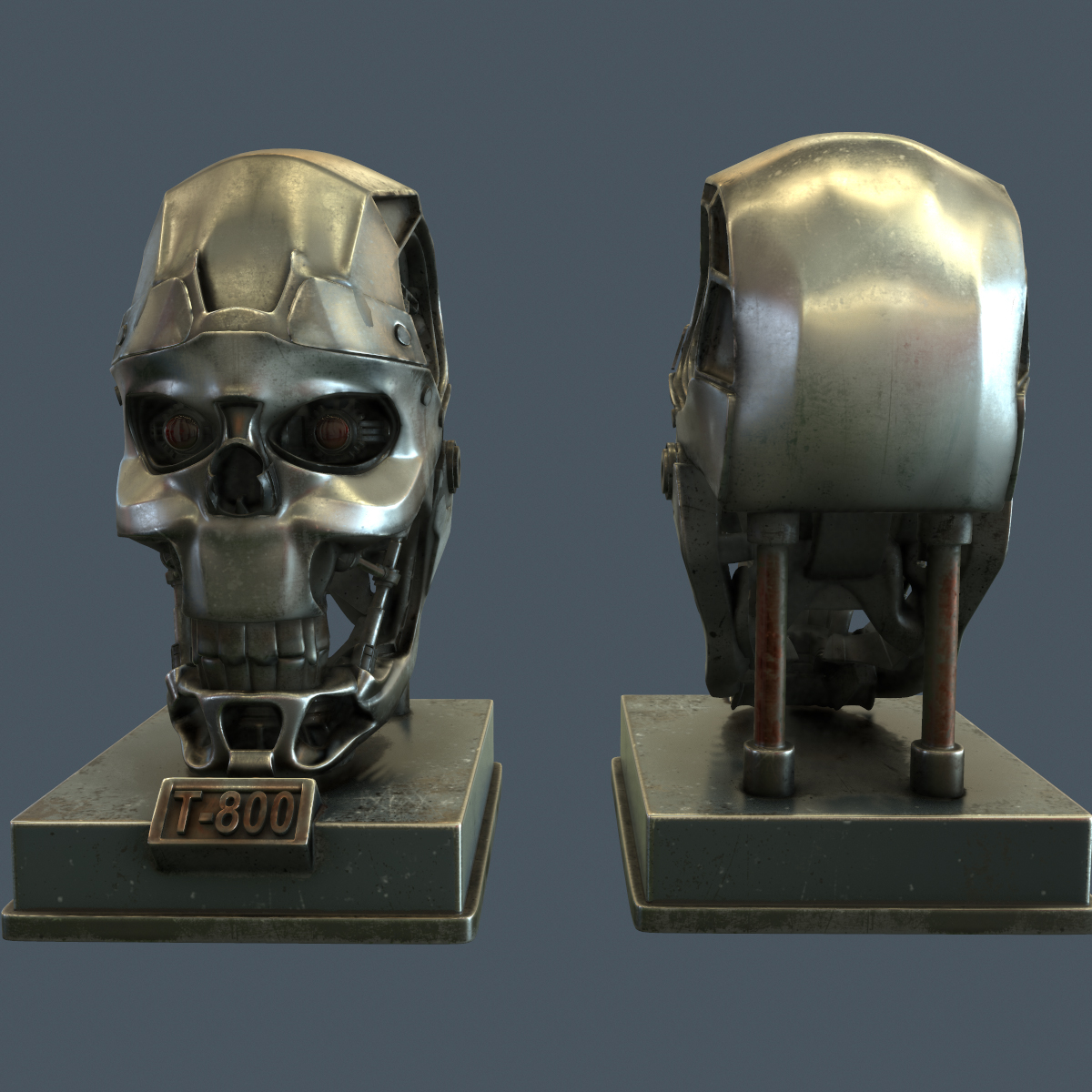 3d model terminator skull