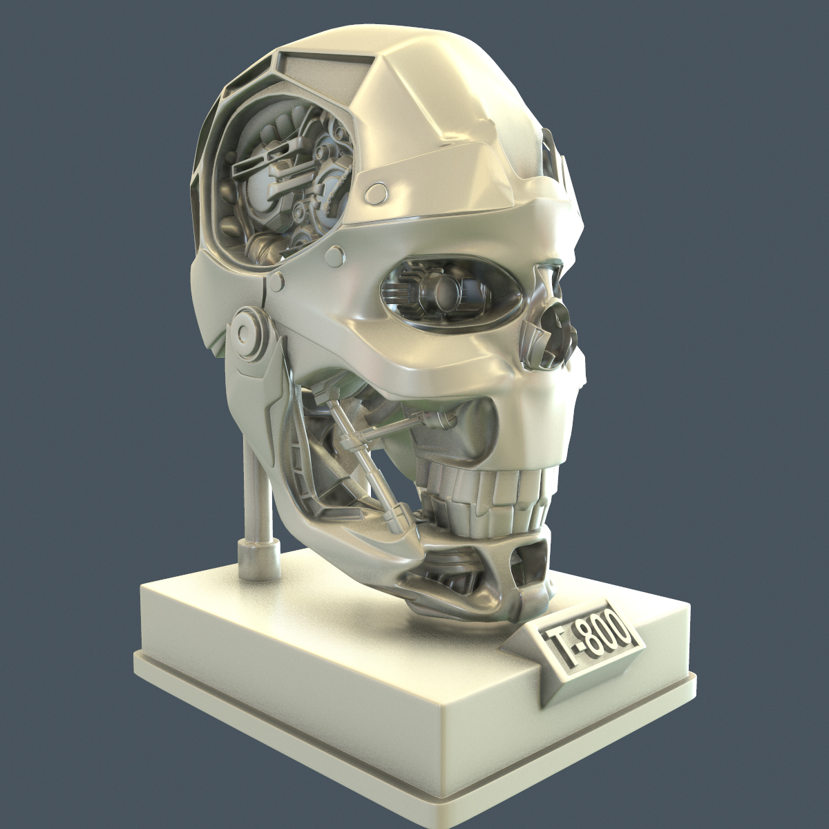 3d model terminator skull