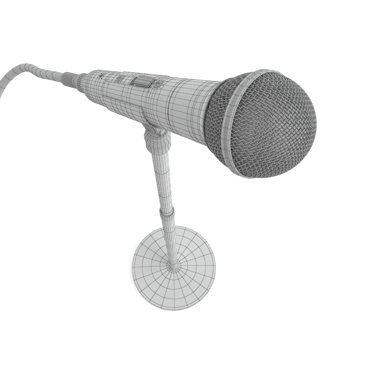 3d microphone mesh model