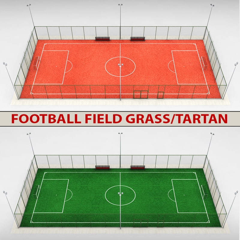 football soccer stadium field 3d 3ds