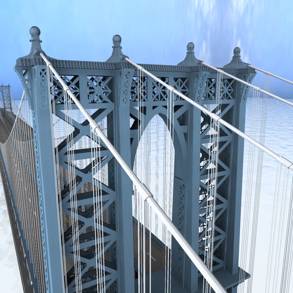 manhattan bridge nyc obj