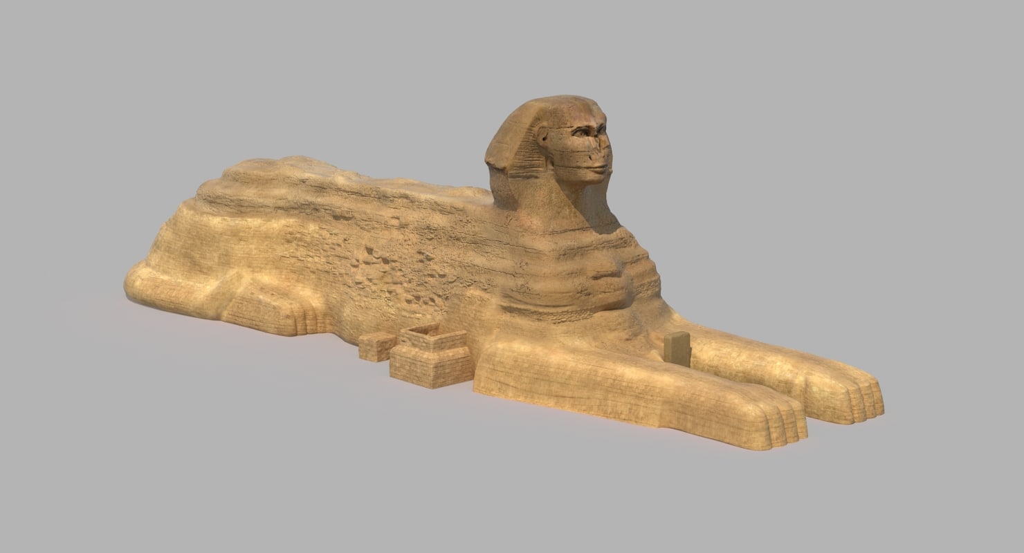 great sphinx giza 3d max