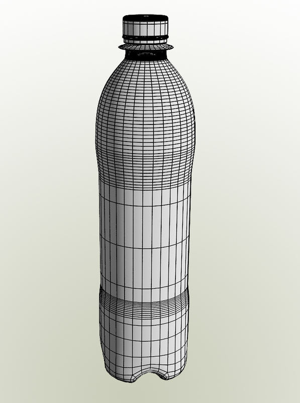 3d water bottle model