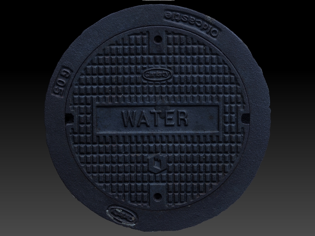 water utility cover 3d obj