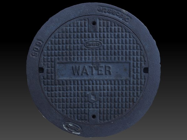 water utility cover 3d obj