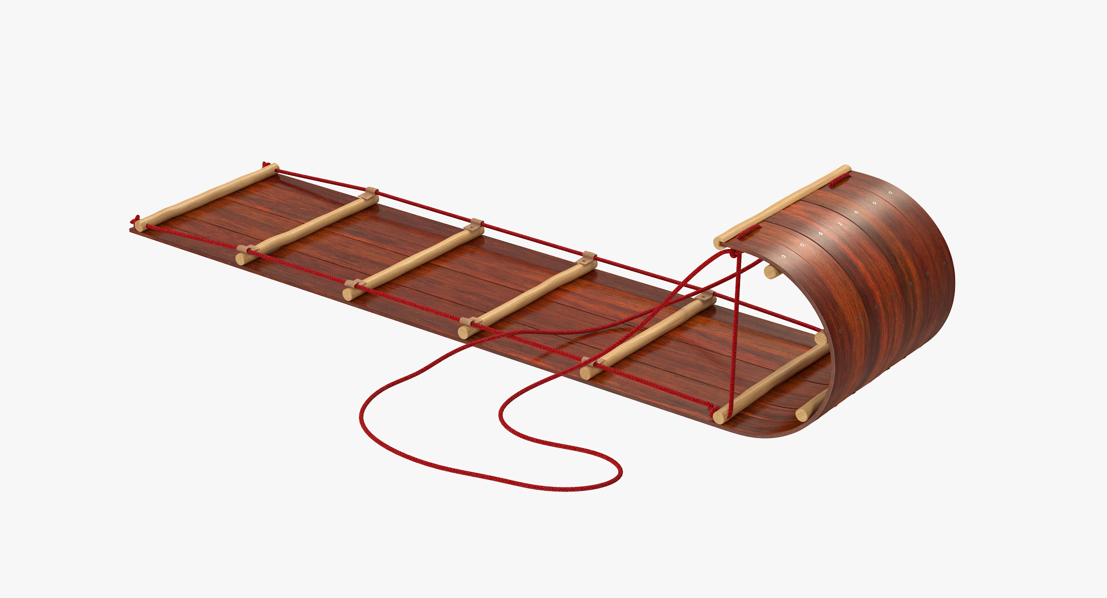 3d model toboggan sled