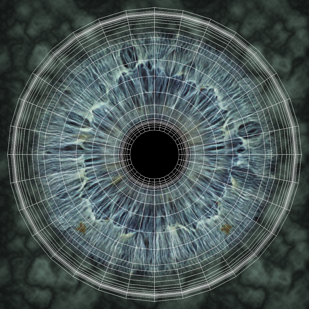3d realistic human creature eye pupil model