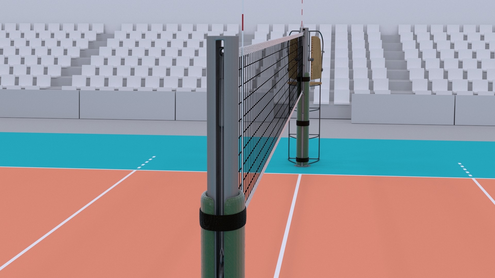 3d model real volleyball court