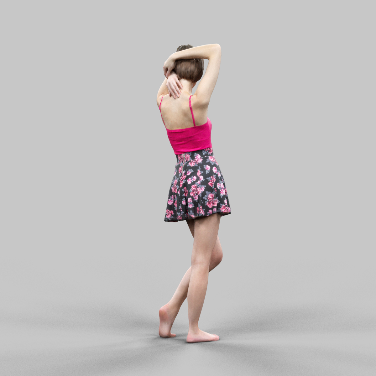 beautiful girl posing 3d model