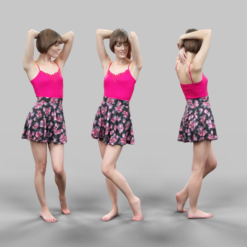Beautiful Girl Posing 3d Model