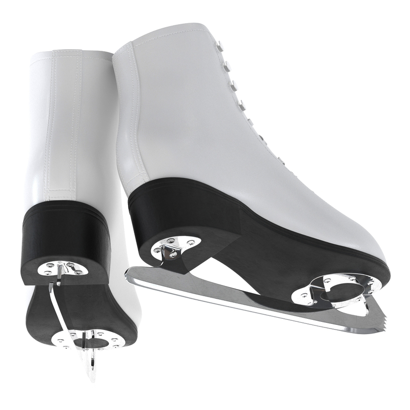 3d model of ice skates