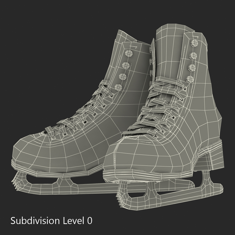 3d model of ice skates