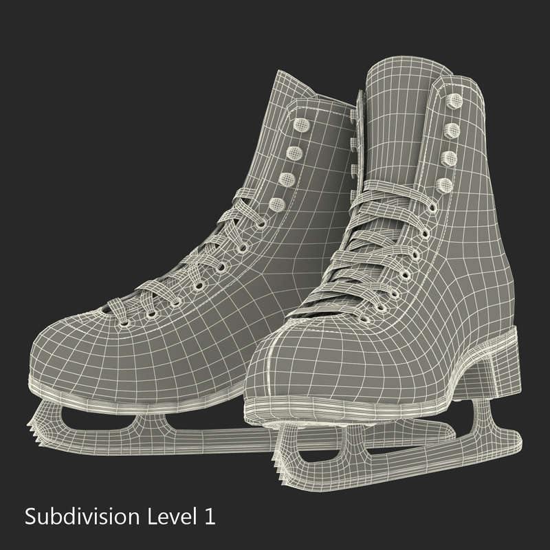 3d model of ice skates