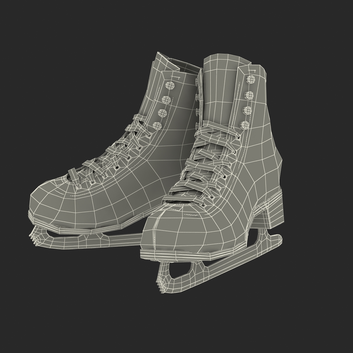 3d model of ice skates