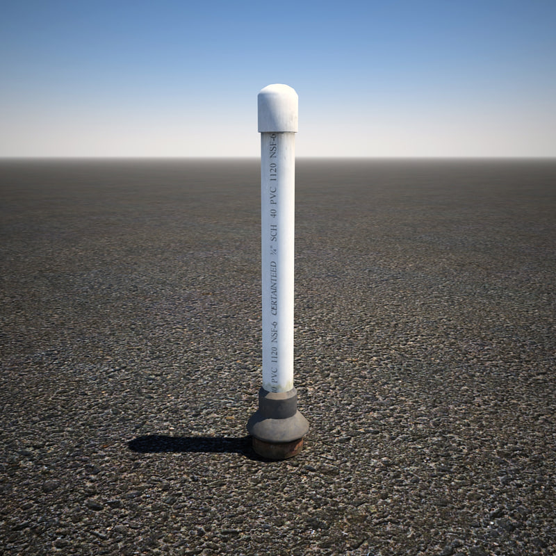 pvc ground pipe vent 3d model
