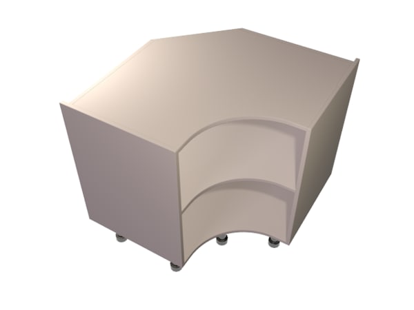 curved base unit carcasse 3d max