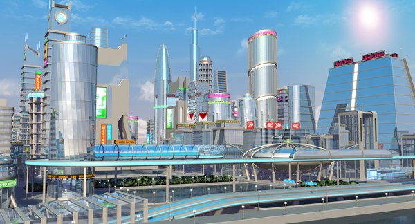 future city hd obj