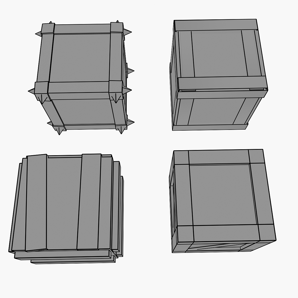 boxes hand painted 3d max