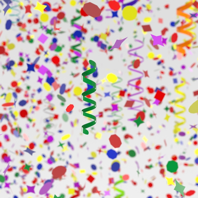 3d confetti model