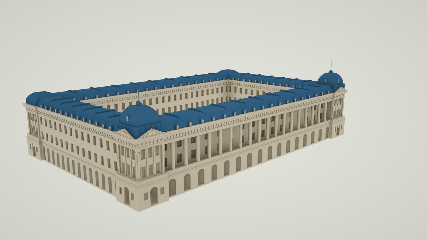 3d historical building