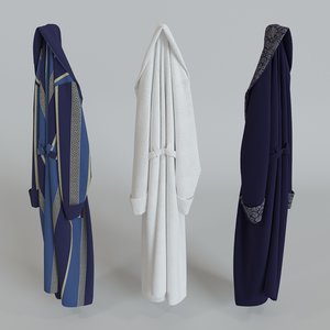 set bathrobes 3d max