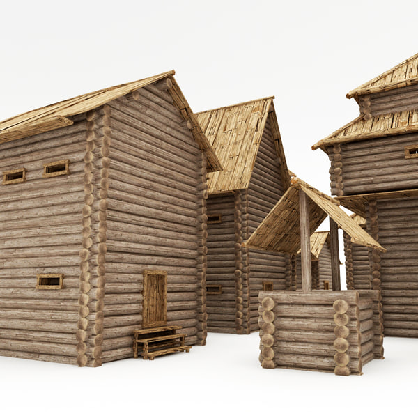Log Cabin 3d Models For Download Turbosquid