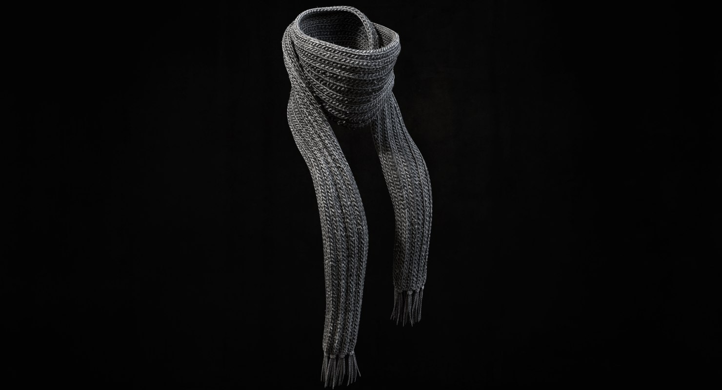 3d knitted scarf