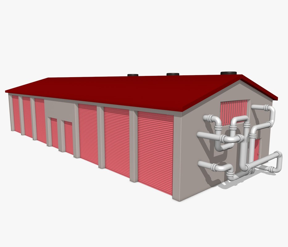 3d model industrial shed