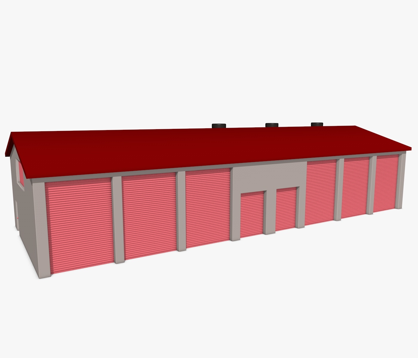 3d model industrial shed