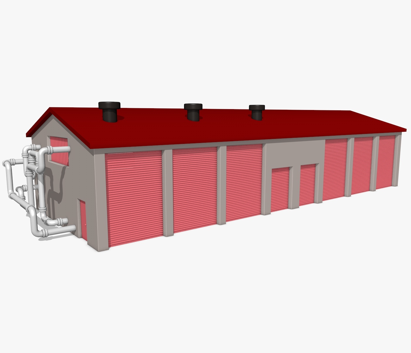 3d model industrial shed