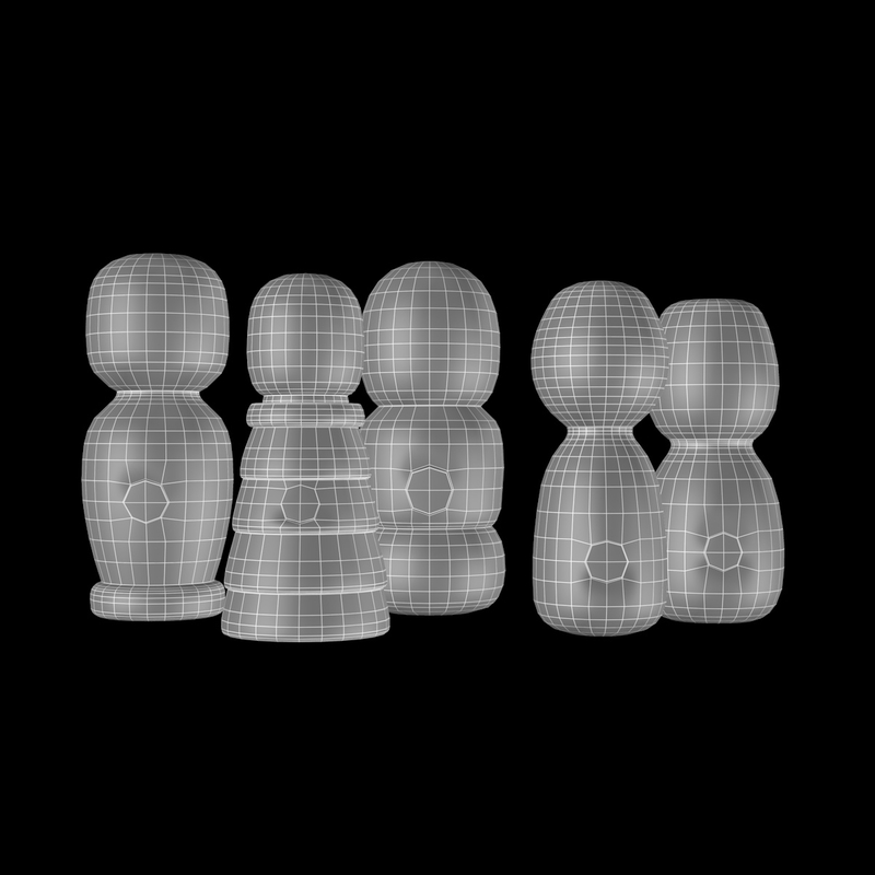 obj handmade wooden character toys