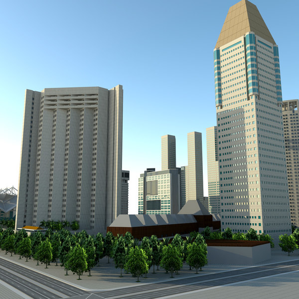 singapore building 3d model