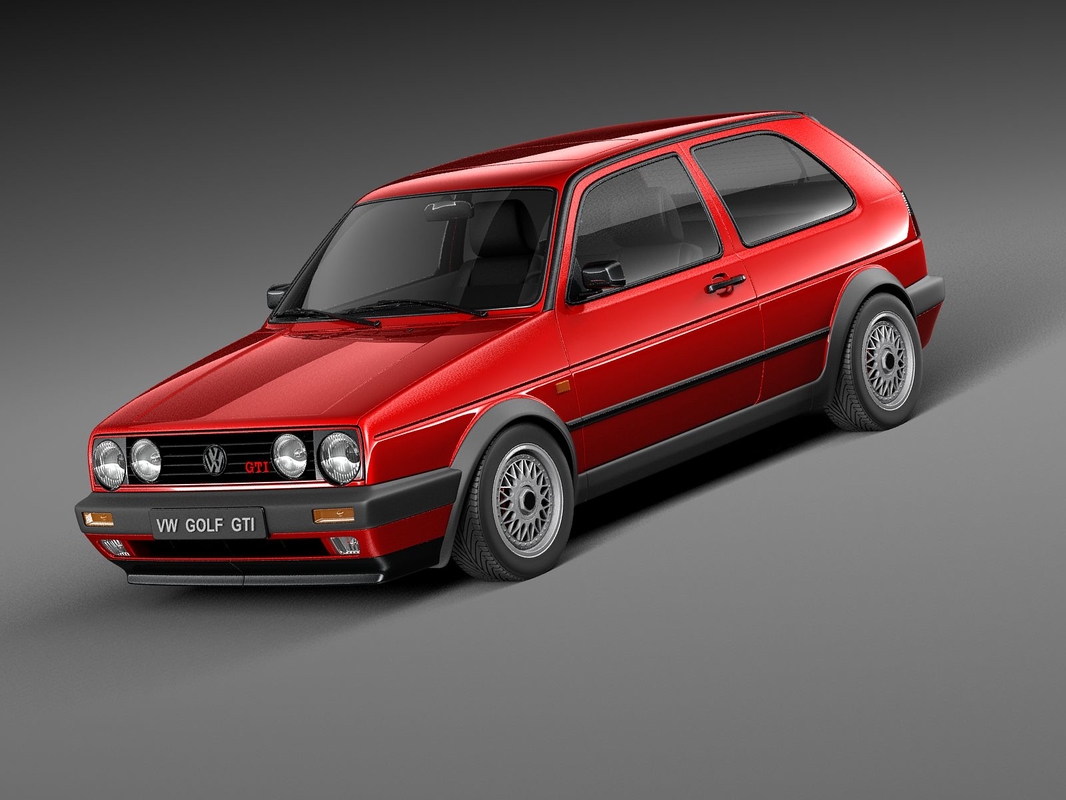 3d volkswagen golf gti mk2