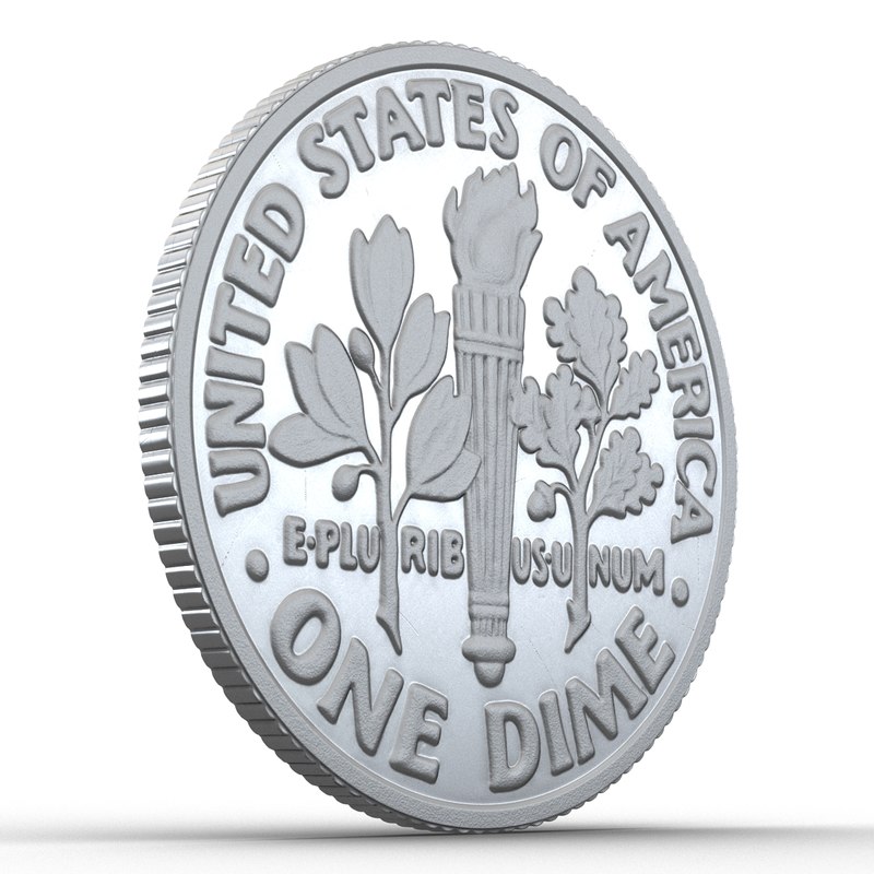 dime united states coin 3d model