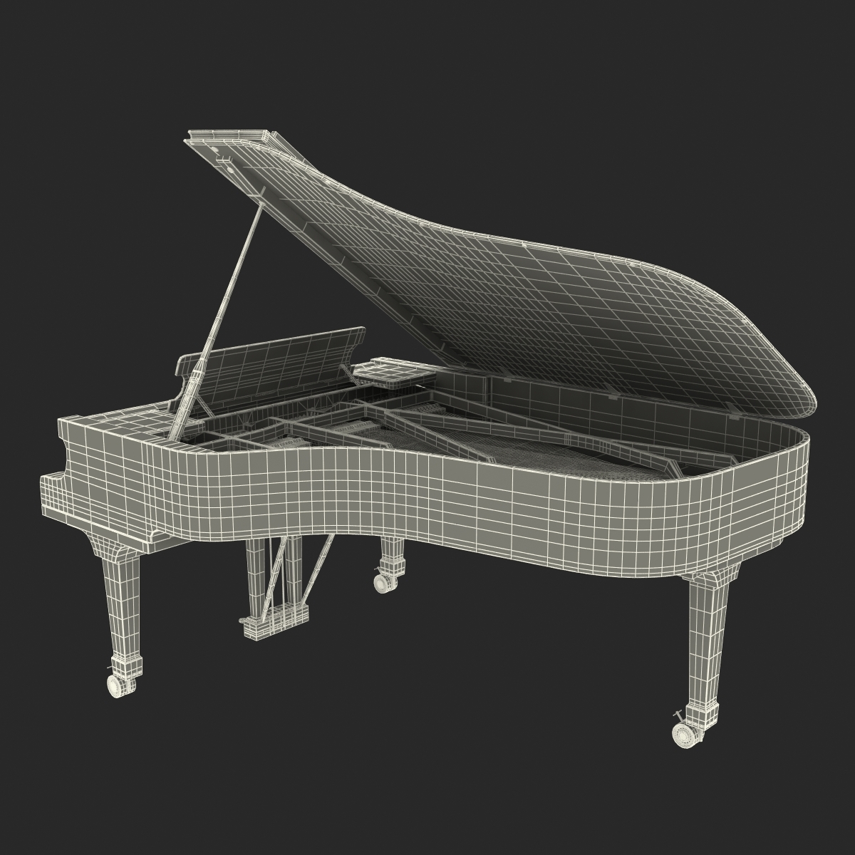 3d model grand piano
