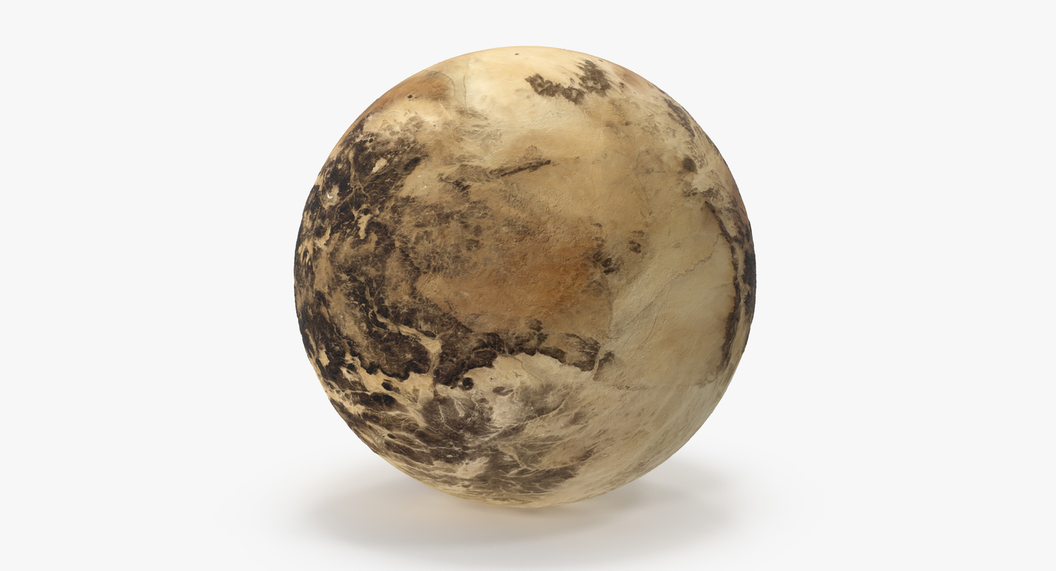 3d model pluto planet space
