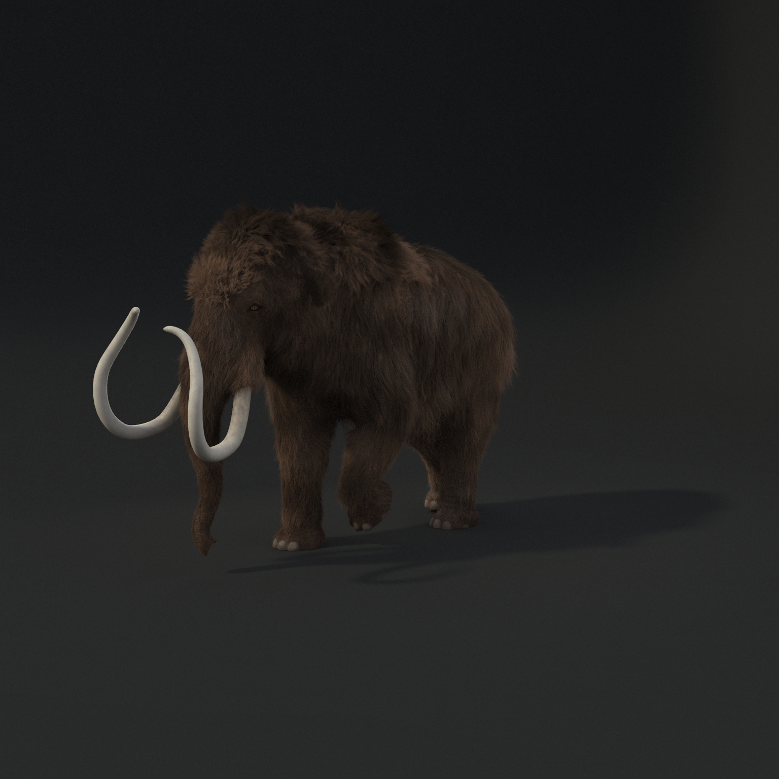 3d max realistic rigged mammoth