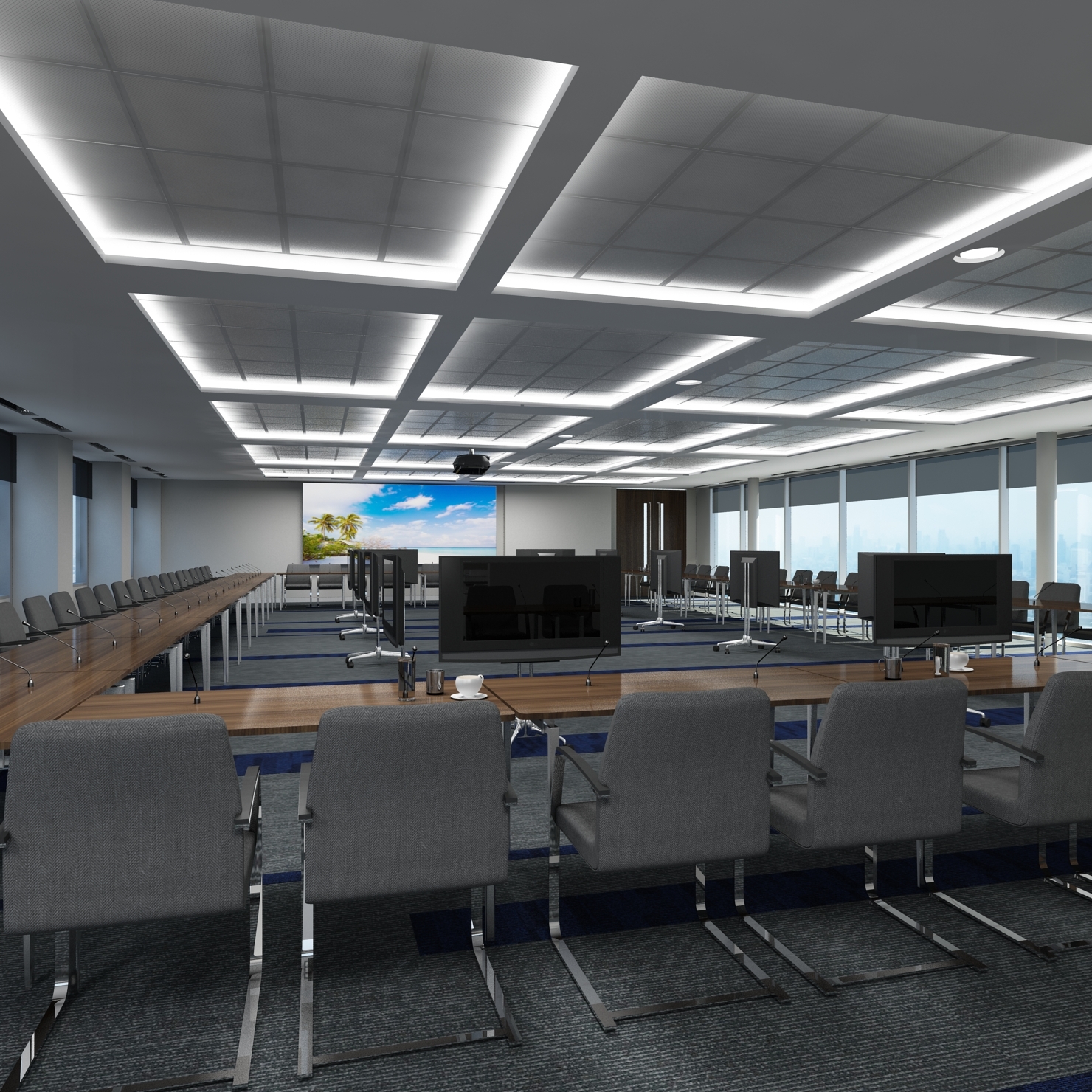 3d model conference hall interior