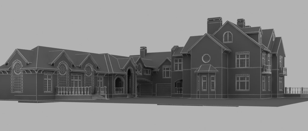 3d mansion model