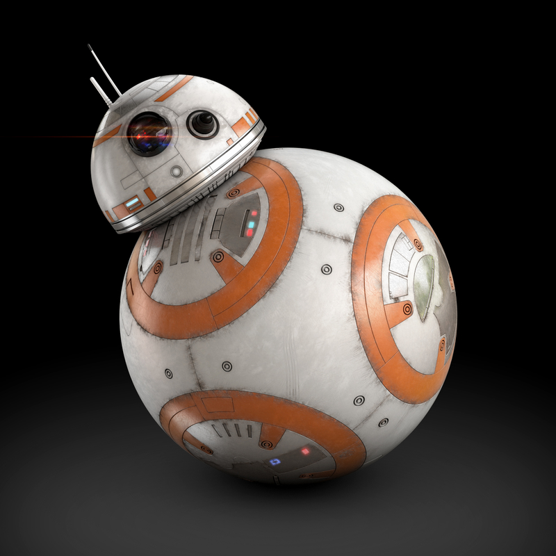 bb-8 star wars droid 3d max