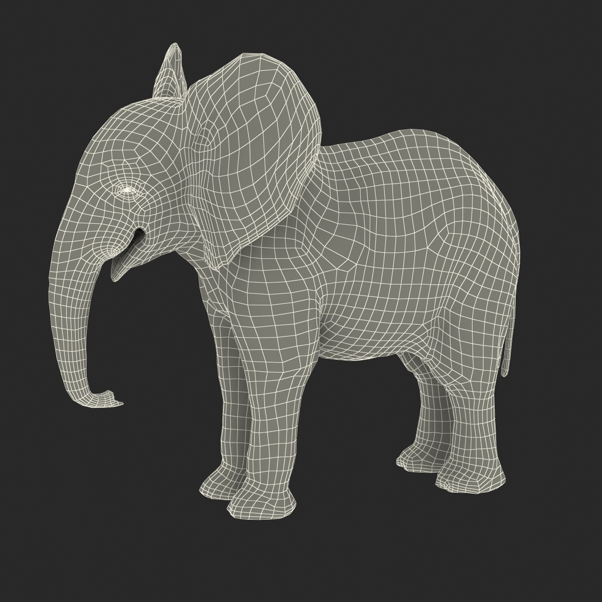 baby elephant 3d model