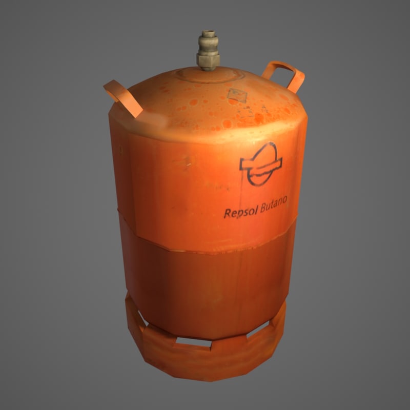 butane tank 3d model